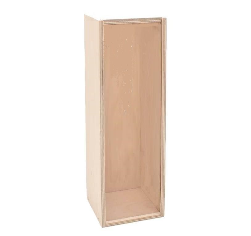 Kerzenbox aus Holz Gr.12 mit Plexiglas-Schiebedeckel 400 x 120 x 120 mm
